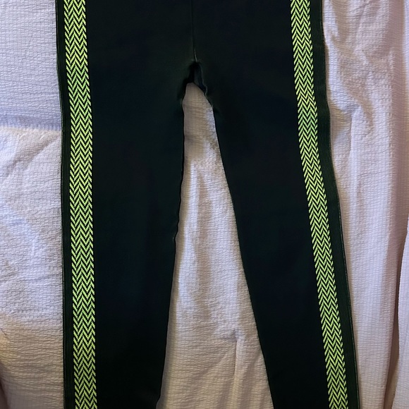 Fabletics | Pants & Jumpsuits | Fabletics Black And Neon Green Legging ...